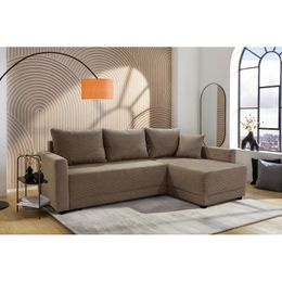 Jockenh&ouml;fer Ecksofa &raquo;Venezia L-Form, B: 234 cm&laquo; mit Schlaffunktion, Bettkasten & Zierkissen Korpus: 100% Polyester;Kissen: 100% Polyester B/H/T: 234cm x 154cm, 