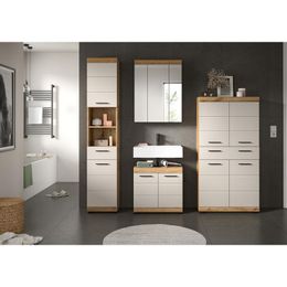 Welltime Badm&ouml;bel-Set &raquo;SIENA, 4 teilig, bestehend aus:&laquo; Set, TOPSELLER!, 4 Stk. tlg. Holzwerkstoff, MDF B/H/T: 186cmcm x 191cmcm x 34cmcm