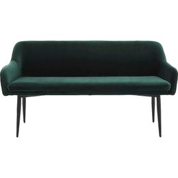 Salesfever Sitzbank &raquo;Komfortable Sitzbank&laquo; mit Armlehnen und R&uuml;ckensteppung gr&uuml;n Metall, Polyester B/H/T: 160cm x 85cm x 61cm, Samt, Sitzbank 160cm 