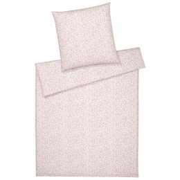 Elegante Bettw&auml;sche &raquo;Preppy&laquo; 2 Stk. angenehmes Hautgef&uuml;hl rosa Flanell, Obermaterial: 100% Baumwolle B/L: 155cm x 220cm, 1 Stk., 1 Stk., Flanell, B/L: 80cm x 