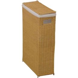HOFMANN LIVING AND MORE W&auml;schekorb f&uuml;r schmale Nischen geeignet, nur 16 cm breit beige Eisen B/H/T: 16cm x 59cm x 39cm