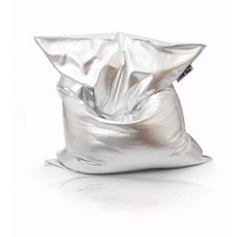 Kinzler Sitzsack &raquo;Nugget, XXL&laquo; 1 Stk. tlg. gold- oder silberfarben, Outdoor geeignet, Wohnzimmer & Kinderzimmer silber Polyester B/H/T: 130cm x 15cm