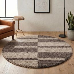 Ayyildiz Teppiche Hochflor-Teppich &raquo;Gala Shaggy 2505, auch als L&auml;ufer und in Rund&laquo; rund 30 mm H&ouml;he robuster Langflor, alle R&auml;ume, Wohnzimmer grau Kunstfaser &Oslash; 120cm 1 