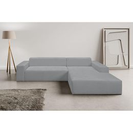 WERK2 Ecksofa &raquo;Zeus-XL, B/T: 311/210 cm, Mega-Sofa mit gro&szlig;er Sitztiefe, modern&laquo; Curvy Trend Garnitur mit urbaner Optik, bequem, Big-Sofa, L-Form grau