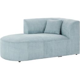 OTTO home Sofa-Eckelement &raquo;Alesund&laquo; als Einzelelement oder Modulteil blau Cord (100% Polyester);Filzoptik (100% Polyester) Cord, Armlehne links