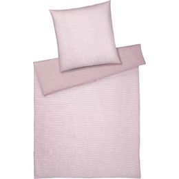 Elegante Bettw&auml;sche &raquo;Whisper&laquo; 2 Stk. angenehmes Hautgef&uuml;hl beige Seersucker, Obermaterial: 50% Baumwolle, 50% Leinen B/L: 135cm x 200cm, 1 Stk., 1 Stk., 