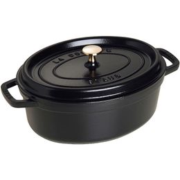 Staub Br&auml;ter &raquo;Cocotte&laquo; 1 Stk. tlg. Gusseisen schwarz 5,5 l + &Oslash; 31cm + H&ouml;he 16,7cm