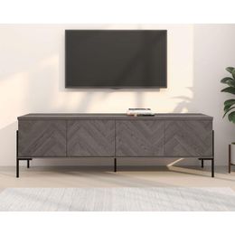OTTO home Lowboard &raquo;Eadwine&laquo; TV-Kommode, Push-to-open, T&uuml;ren mit Fischgr&auml;ten Muster, Breite 175 cm MDF B/H/T: 175cm x 55cm x 38cm, 4 Stk.