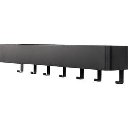 SPINDER DESIGN Garderobenhaken &raquo;Multi 7&laquo; 2-in-1 Wandregal + Garderobe schwarz Stahl B/H/T: 72cm x 13cm x 10cm