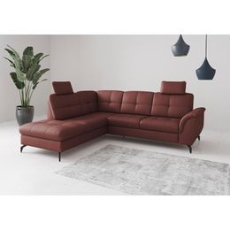 Sit & More sit&more Ecksofa &raquo;Zora&laquo; B/H/T: 212cm, NaturLEDER , Ottomane links,mit Bett,ohne Bettkasten