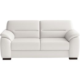 Sit & More sit&more 3-Sitzer &raquo;Montego&laquo; mit Federkern wei&szlig; B/H/T: 196cm x 88cm x 90cm, NaturLEDER Stoff