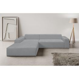 WERK2 Ecksofa &raquo;Zeus-XL, B/T: 311/210 cm, Mega-Sofa mit gro&szlig;er Sitztiefe, modern&laquo; Curvy Trend Garnitur mit urbaner Optik, bequem, Big-Sofa, L-Form grau