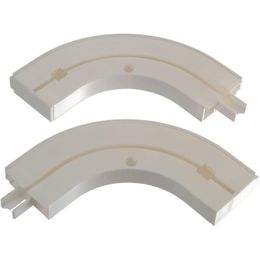 Liedeco Rundbogen 1 l&auml;ufig-l&auml;ufig Fixma&szlig; wei&szlig; wei&szlig; Kunststoff 1 l&auml;ufig