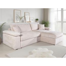 OTTO home Ecksofa &raquo;Cosy L-Form, B: 234 cm, Sitzaufbau im Sandwich-Federkern&laquo; 2 Zierkissen, Mega-Sofa, Cord oder Struktur weich, Kaltschaumauflage 