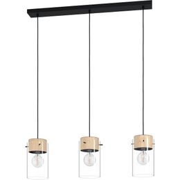 Eglo H&auml;ngeleuchte &raquo;MADRESELVA&laquo; E27 1 Stk. H&auml;ngeleuchte in schwarz aus Stahl - exkl. E27 - 28W schwarz H: 110cm, 1 Stk.