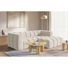 homsy by Ana Johnson Ecksofa &raquo;&raquo;L&laquo; BOUBELLE L-Form, Design-Sofa, Bubble-Optik, Breite 247 cm&laquo; hoher Sitzkomfort dank Wellenunterfederung, L Sitztiefe 