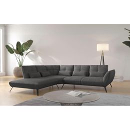 OTTO home Ecksofa &raquo;Mikado L-Form&laquo; inkl. Sitztiefenverstellung und Armteilverstellung grau 100% Polyester B/H/T: 297cm x 88cm x 245cm, Breitcord 