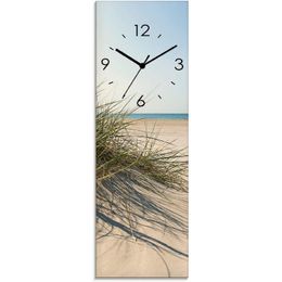 Artland Wanduhr &raquo;Strandgras&laquo; wahlweise mit Quarz- oder Funkuhrwerk, lautlos ohne Tickger&auml;usche beige B/H/T: 20cm x 60cm x 1,8cm, Funkuhr