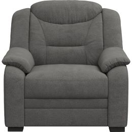 COTTA Sessel &raquo;Marcus&laquo; mit hoher R&uuml;ckenlehne grau 100% Polyester Struktur weich, B/H/T: 97cm x 99cm x 99cm
