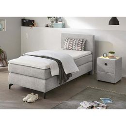 Jockenh&ouml;fer Boxspringbett &raquo;"Alinas" inkl. Topper&laquo; erh&auml;ltlich in unterschiedlichen Breiten und Farbvarianten grau Bezug Bett: Feinstruktur (100% Polyester);Topper 