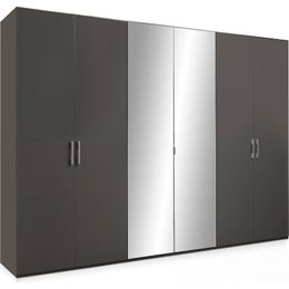 set one by Musterring Dreht&uuml;renschrank &raquo;Henderson&laquo; mit Spiegel, in 2 Breiten, inkl. Fachb&ouml;den und Kleiderstangen grau Holzwerkstoff B/H/T: 301cm x 