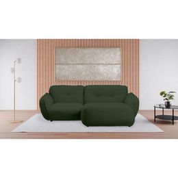 BETYPE Ecksofa &raquo;Be Fluffy&laquo; Softes Sitzgef&uuml;hl, moderne Kedernaht, hochwertiger Bezug gr&uuml;n 100% Polyester B/H/T: 269cm x 87cm x 184cm, Chenille, 