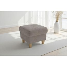 Sit & More sit&more Polsterhocker &raquo;Pamela, B: 58 cm&laquo; 1 Stk. tlg. verschiedene Farben und Stoffe, bis 120 kg belastbar beige 100% Polyester B/H/T: 58cm x 48cm x 