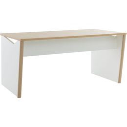 Schreibtisch &raquo;ITALIC&laquo; Ein eleganter und funktionaler Schreibtisch B/H/T: 160cm x 75cm x 80cm, Strukturierte Eiche / Wei&szlig;