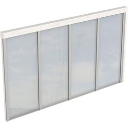 Skan Holz Carport-Seitenwand m. Polycarbonat, Wandanbau wei&szlig; Holzwerkstoff B/H/T: 355cm x 200cm