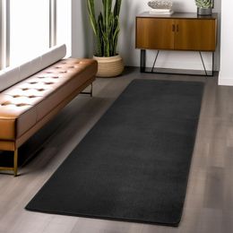 Ayyildiz Teppiche Teppich &raquo;JOY 1400, auch als L&auml;ufer und in Rund erh&auml;ltlich&laquo; rechteckig 11 mm H&ouml;he besonders weich, uni Kurzflor, Wohnzimmer, Kinderzimmer schwarz 