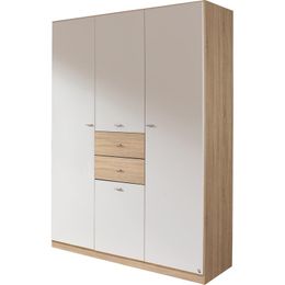 Rauch Dreht&uuml;renschrank &raquo;Landsberg&laquo; mit praktischen T&uuml;ren und Schubk&auml;sten wei&szlig; Holzwerkstoff B/H/T: 136cm x 197cm x 54cm