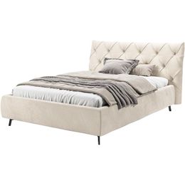 Home Affaire Polsterbett &raquo;Elloree, in 4 Breiten bis 200cm, auch in Leder&laquo; Kopfteilh&ouml;he 105 cm, belastbar bis 280 kg, auch in &Uuml;berl&auml;nge 220cm beige 94%