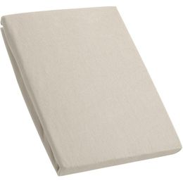 Kum Spannbettlaken &raquo;Premium Jersey Spannbetttuch&laquo; bis ca. 30 cm Matratzenh&ouml;he grau Jersey, Obermaterial: 95% Baumwolle, 5% Elasthan B/L: 200cm, 1 Stk.