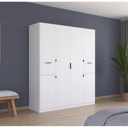 Rauch Dreht&uuml;renschrank &raquo;Kleiderschrank Schrank Garderobe W&auml;scheschrank TICAO&laquo; Schubladen in der H&ouml;he variabel positionierbar, mit 2 ger&auml;umigen 