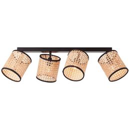 Brilliant Deckenstrahler &raquo;Wiley&laquo; E14 1 Stk. 4flg holz hell/schwarz schwarz 4, H: 21cm, 1 Stk.