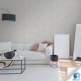 Livingwalls living walls Vliestapete &raquo;DesignDrop vorgeleimte Tapete Unitapete Grau einfarbig&laquo; matt strukturiert Vliestapete vorgekleistert einfarbig f&uuml;r 