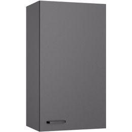 Optifit H&auml;ngeschrank &raquo;OPTImulti&laquo; Breite 50 cm, H&ouml;he 89,6 cm, mit 1 T&uuml;r, 2 Einlegeb&ouml;den grau Holzwerkstoff anthrazit, B/H/T: 50cm x 88cm x 34,6cm, 
