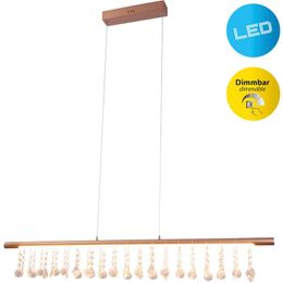 N&auml;ve n&auml;ve LED Pendelleuchte &raquo;Nobilis&laquo; LED-Modul 1 Stk. Warmwei&szlig; H&auml;ngeleuchte, dimmbar, warmwei&szlig;, L: 100cm, gold gold 1, 1 Stk.