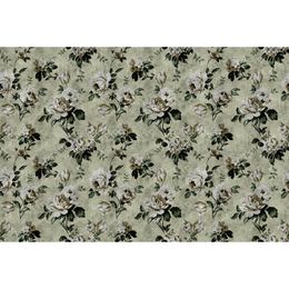Livingwalls living walls Fototapete &raquo;Walls by Patel Wild Roses 1&laquo; glatt Vlies, Wand, Schr&auml;ge blau Vlies B/L: 4m x 2,7m