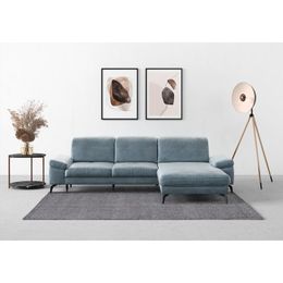 Sit & More sit&more Ecksofa &raquo;Cabana L-Form&laquo; Recamiere, wahlweise mit Sitztiefen-, Armlehnen- und Kopfteilfunktion blau 100% Polyester B/H/T: 301cm x 84cm x 195cm