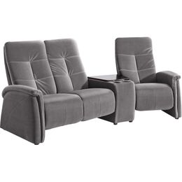 exxpo - sofa fashion 3-Sitzer &raquo;Tivoli, Kinosofa mit Tischablage & Stauraumfach, man. Relaxfunktion&laquo; mit Relaxfunktion grau Softlux -Kunstleder;