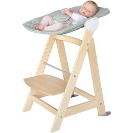 Roba Hochstuhl &raquo;Treppenhochstuhl 2-in-1 Set Style, Born Up&laquo; () mit Neugeborenen-Aufsatz gr&uuml;n B/H/T: 45cm x 80cm x 54cm
