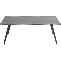 Hela Couchtisch &raquo;ZAGREB&laquo; 1 Stk. tlg. Baumkantenoptik,Vierfu&szlig;,Rundrohr,fest,110 x 60 cm grau B/H/T: 110cm x 42cm x 60cm