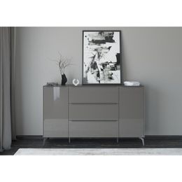 set one by Musterring Sideboard &raquo;Reno&laquo; 1 Stk. tlg. Mit Winkelfu&szlig; in diversen Farben, 109 cm H&ouml;he & Farbauswahl grau Glas, Holzwerkstoff B/H/T: 182cm x