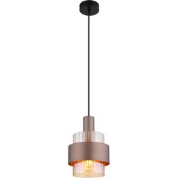 Globo LIGHTING H&auml;ngeleuchte &raquo;MILLEY&laquo; E27 1 Stk. H&auml;ngelampe/Pendelleuchte/Esszimmer/Wohnzimmer/Esstisch braun 1 Stk.