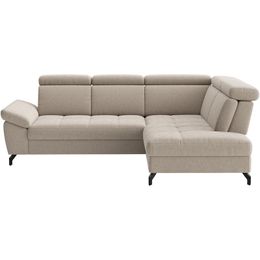 Sit & More sit&more Ecksofa &raquo;Vanity; L-Form, B. 254 cm&laquo; Inkl.Sitz-,Kopf-und Armteilverstellung 95% Polyester 5% Polyamid B/H/T: 254cm x 84cm x 197cm, Flachgewebe
