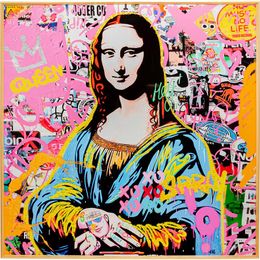 KARE Bild mit Rahmen &raquo;Gerahmtes Bild La Viva 100x100cm&laquo; 1, verschiedene Motive Glas, MDF, Papier B/H/T: 100cm x 100cm x 4cm, quadratisch