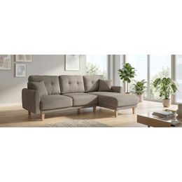 OTTO home Ecksofa &raquo;TRIPLO optionale Schlafsofa mit Bettkasten, Ma&szlig;e B/T/H: 234/164/89 cm&laquo; L-Form wahlweise mit Bettfunktion - Liegefl&auml;che 132x210 cm 