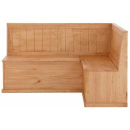 OTTO home Eckbank &raquo;Sara&laquo; aus massivem Kiefernholz, Paneel R&uuml;ckenlehne, zwei Breiten beige FSC -zertifiziertes Massivholz B/H/T: 160cm x 90cm x 53cm