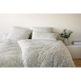 Elegante Bettw&auml;sche &raquo;Grace&laquo; 2 angenehmes Hautgef&uuml;hl grau Mako-Jersey, Obermaterial: 100% Baumwolle B/L: 135cm x 200cm, 1 Stk., 1 Stk., Mako-Jersey, B/L: 80cm x